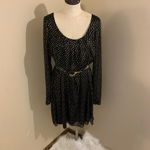 Jessica Simpson | Dresses | Jessica Simpson Gold Polka Dot Dress | Poshmark